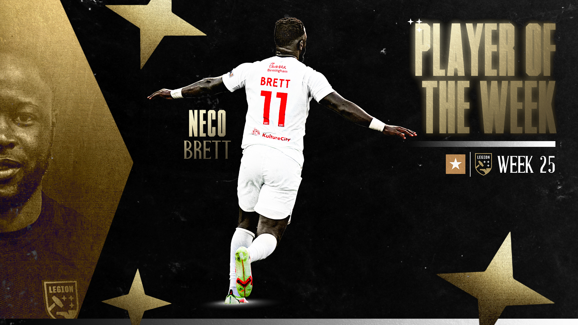 Legion FC's Neco Brett Named USL Championship Player of the Week ...